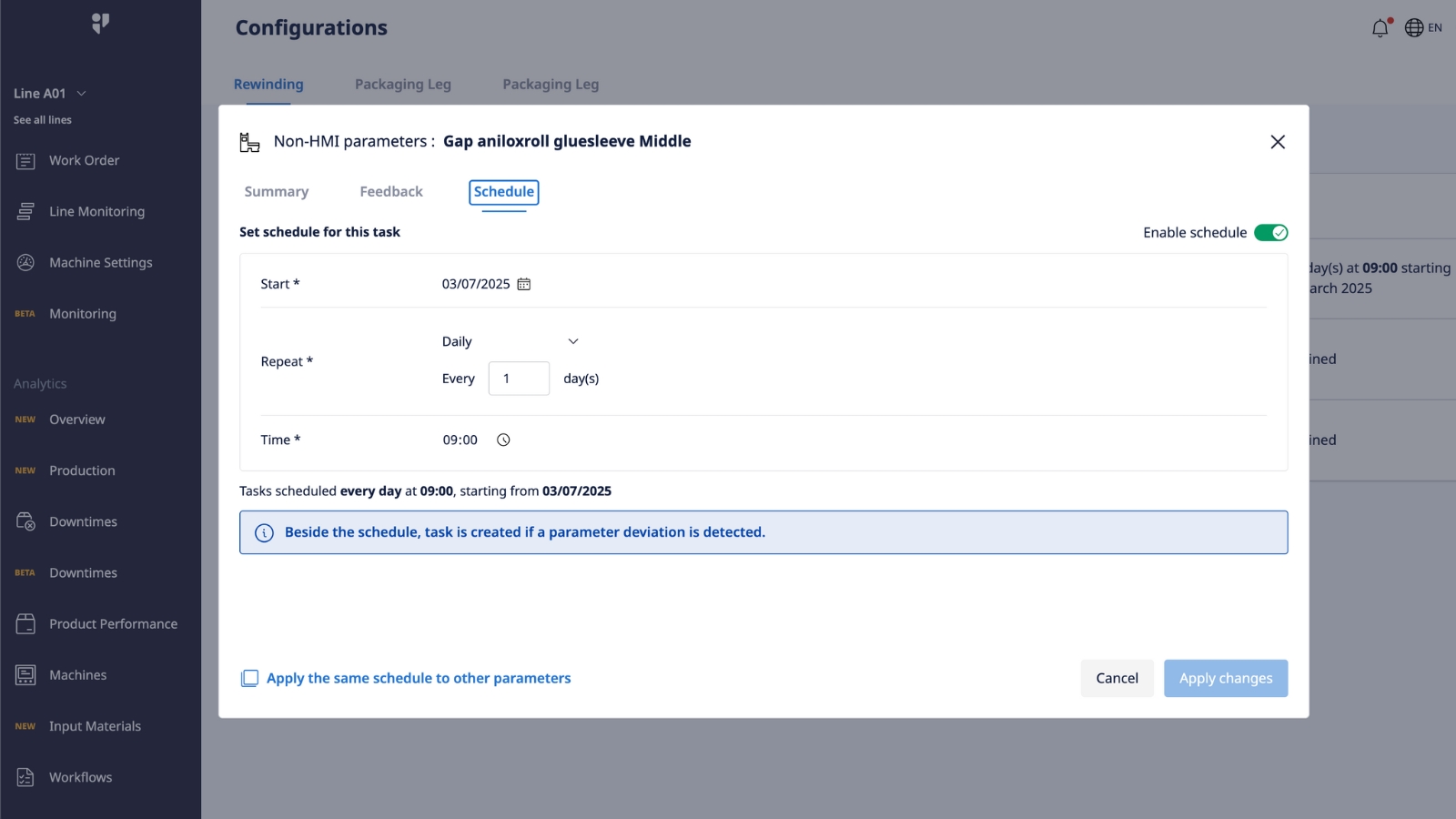 New FactoryPal Feature: Scheduled Mechanical Tasks - FactoryPal